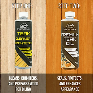 Premium Teak Oil 16 Oz | Wood Oil, Preserver, Stain, Sealer, and Protector | Great for Teak Furniture and Boat and Marine Interior Teak Wood