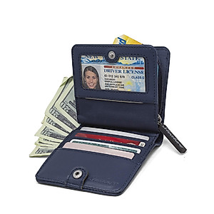 Skechers Women's RFID Blocking Small Wallet with Coin Pocket Travel Accessory-Bi-Fold, Aqua, One Size