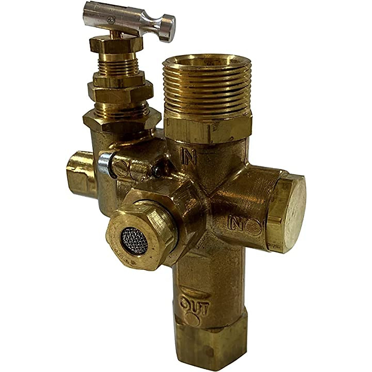 3/4" Compression Top Inlet X 1/2" FNPT Outlet, Pilot Unloader Check Valve, Throttle Control for MAX 6.5HP Gas air Compressors (125-150 PSI, 36" Throttle Control Cable & Unloader Valve)