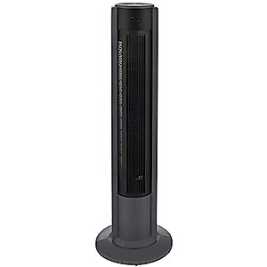 KINOVATION 5-Speed Tower Fan, with Remote, Internal Oscillation, To help sleep, LED light, Automatically turn off, Black
