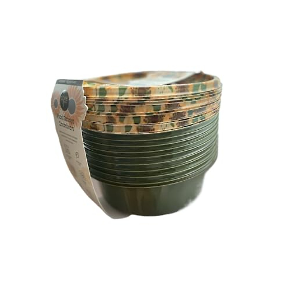 Core Kitchen 20 Piece Food Storage Container Set, 10 Lids and 10 Containers, Special Edition Printed Lids (SUNFLOWERS)