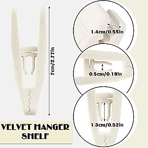 Tanlade 100 Pcs Kids Velvet Hangers with Clips Non Slip Baby Hangers for Closet Baby Clothes Hangers Heavy Duty Children's Closet Flocked Hangers for Pants Baby Girl and Kids Space Saving (Beige)