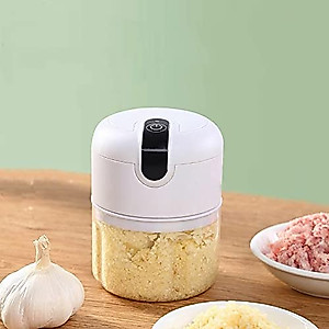 Pogeair White 3 CUP Cordless Mini Food Chopper,Small Food Processor for Garlic,Nut,Meat(100+250+350ML)