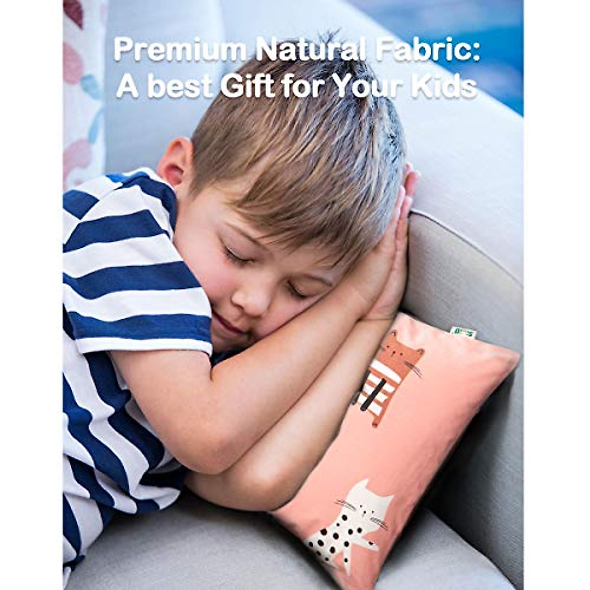 Sivio Toddler Pillowcases Ultra Soft 100% Cotton Bedding Pillow Case Cover for Child,Pink Cat 14"x19" for 13"x18",12"x16" Pillow