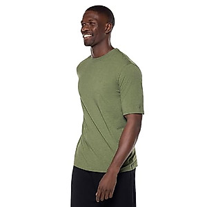 Coolibar UPF 50+ Men's Morada Everyday Short Sleeve T-Shirt - Sun Protective (Large- Light Green)
