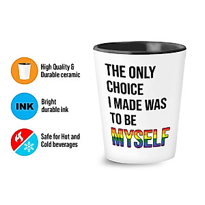Bubble Hugs LGBTQ Shot Glass 1.5oz - Proud Ally - LGBT LGBTQ Pride Friends Gay Lesbian Human Rights Transgender Gay Pride Proud Ally Rainbow Love Equality