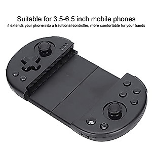 Heayzoki Mobile Gaming Controller, Phone Gamepad Wireless Bluetooth 4.0 Mobile Gamepad Stretchable Joystick Gamepad Controller for 3.5-6.5Inch for Ios/Android