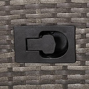 MBFLUUML Outdoor Patio Furniture, Patio Dining Sets, 7 Piece Patio Dining Set with Cushions Poly Rattan Gray Suitable for Patio, Porch, Backyard, Balcony.