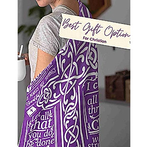 InnoBeta Christian & Religious & Spiritual Gifts, Inspirational Bible Verse Blanket for Women and Men, Flannel Throw Blanket for Christmas, Thanksgiving, Birthday, 50"x 65", Purple