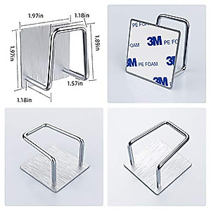 iMDION Adhesive Sponge Holder for Kitchen Sink, Waterproof Sink Accessories, Sponge Brush Caddy Multifunctional Hook (Original, 2)