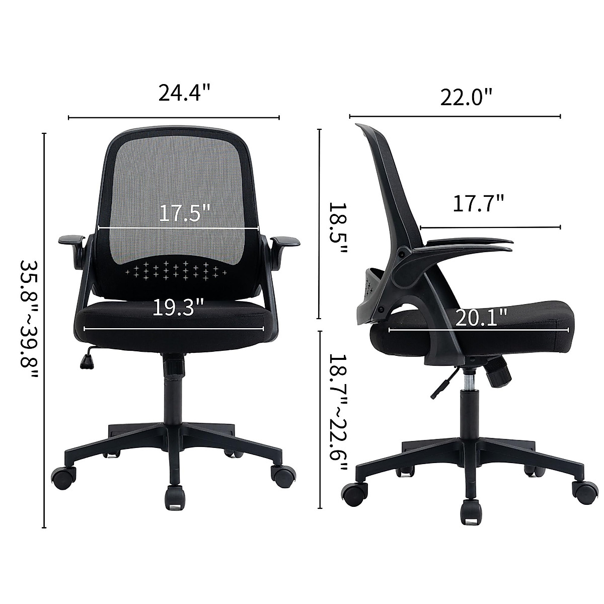 Uneeruiqy Computer Ergonomic Office Chair, Black