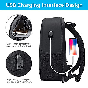 CADeN Camera Backpack Bag for DSLR/SLR Mirrorless Camera Waterproof with 15.6 inch Laptop Compartment, USB Charging Port, Tripod Holder, Rain Cover, Camera Case Compatible for Sony Canon Nikon Black L