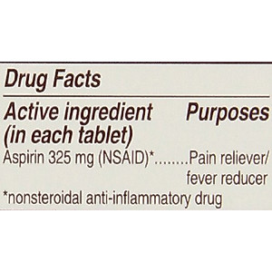 Genuine Bayer Aspirin 325mg Tablets, 50-Count (Pack of 2)