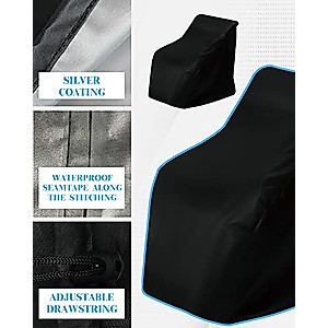 PUDO Massage Chair Cover Recliner Chair Cover for Living Room Full Body Massage Chair Cover cover-black03