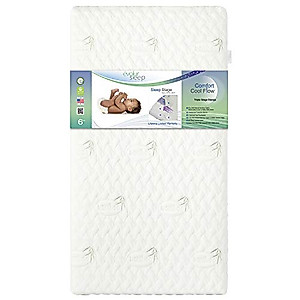 Evolur Comfort Cool Flow Foam Crib & Toddler Mattress I Waterproof I Greenguard Gold Certified