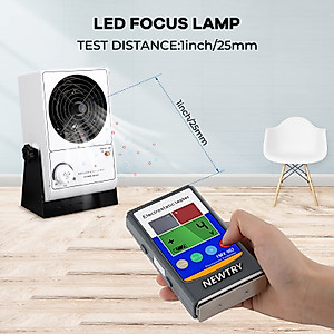 NEWTRY Electrostatic Field Meter Static Meter 0-20KV Electrostatic Meter Tester 0-200V Static Field Meter for Fiber Yarn Fabric Carpet Board Paper Rubber