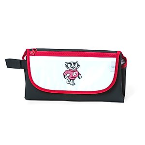 Cozy Cover NCAA Wisconsin Badgers Unisex On-The-Go Diaper Changing Pad, Black, One Size (WI100CP)
