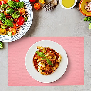 Elyum 12 Pcs Refrigerator Liners, Washable EVA Refrigerator Mats Fridge Shelf Liners Cuttable Fridge Mats for Drawer Table Shelves (3 Blue 3 Green 3 Pink 3 Transparent, 17.7 x 11.4 Inch)