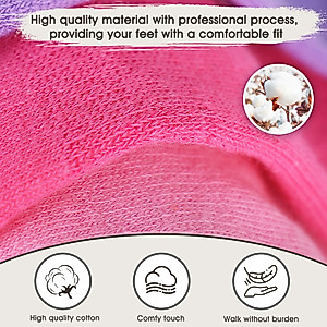 jeuhut Pilates Grip Socks for Women 12 Pairs Non Slip Yoga Barre Socks Sticky Hospital Socks Slipper Socks