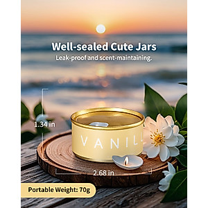 VTS Candles for Home Scented, 6 Pack Aromatherapy Candles (Lavender, Vanilla, English Pear & Freesia, Neroil, Clary Sage, Jasmine Sambac), Candles Gift Set for Stocking Stuffers, Christmas, Birthday