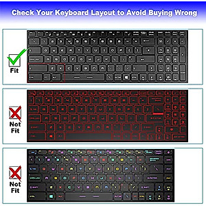 Keyboard Cover for MSI Raider GE77HX GE77 GE76 GE75 GE63, MSI Stealth GS76 GS75, MSI Vector/Leopard GP76 GP75, MSI Katana GF75, MSI Titan GT76, MSI Pulse GL75 GL65 15.6 17.3 MSI Gaming Keyboard Skin