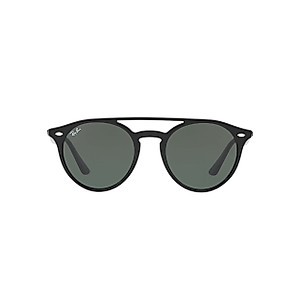 Ray-Ban Rb4279f Asian Fit Round Sunglasses, Black/Green, 51 mm
