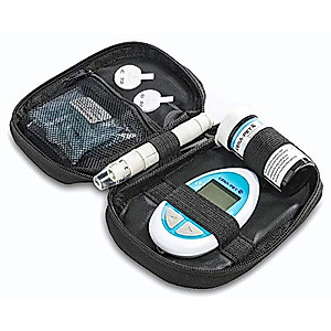 Cera-Pet Pet Blood Glucose Monitoring Kit for Cats & Dogs, Starter Pack, Meter, 25 Strips & Lancets, Lancing Device, Case, Switchable (mg/dL or mmol/L), Pet, Vet Diabetic Supplies