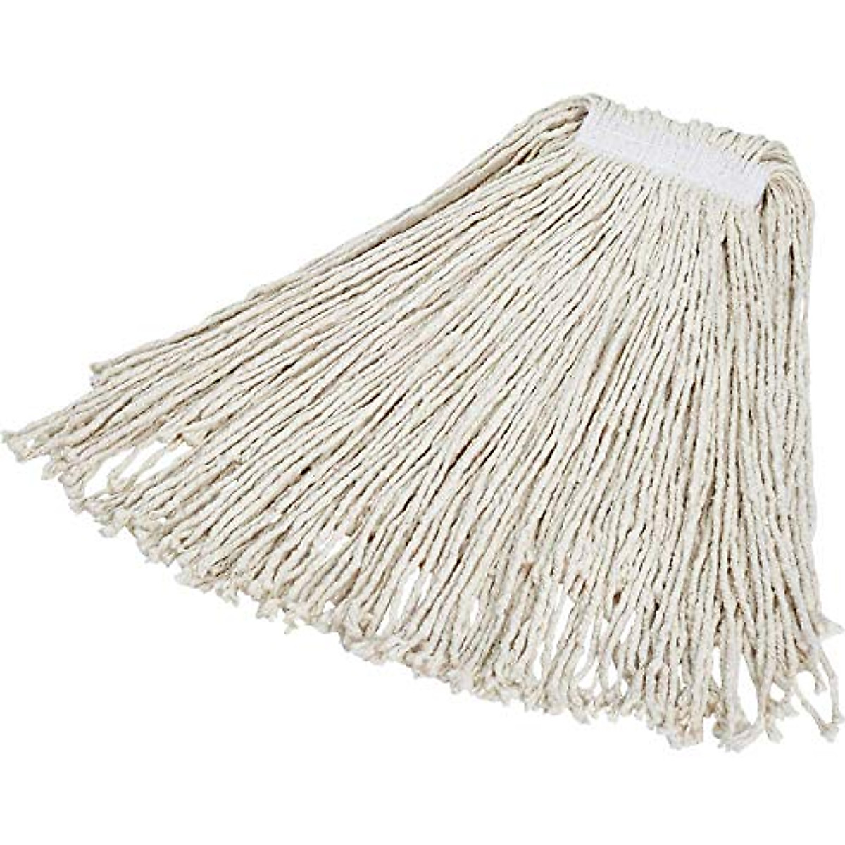 Rubbermaid Commercial Products Value Pro Cut-End Mop Head, 1-Inch Headband, Cotton, Heavy Duty Wet Mop for Floor Cleaning Office/School/Stadium/Bathroom, Pack of 12
