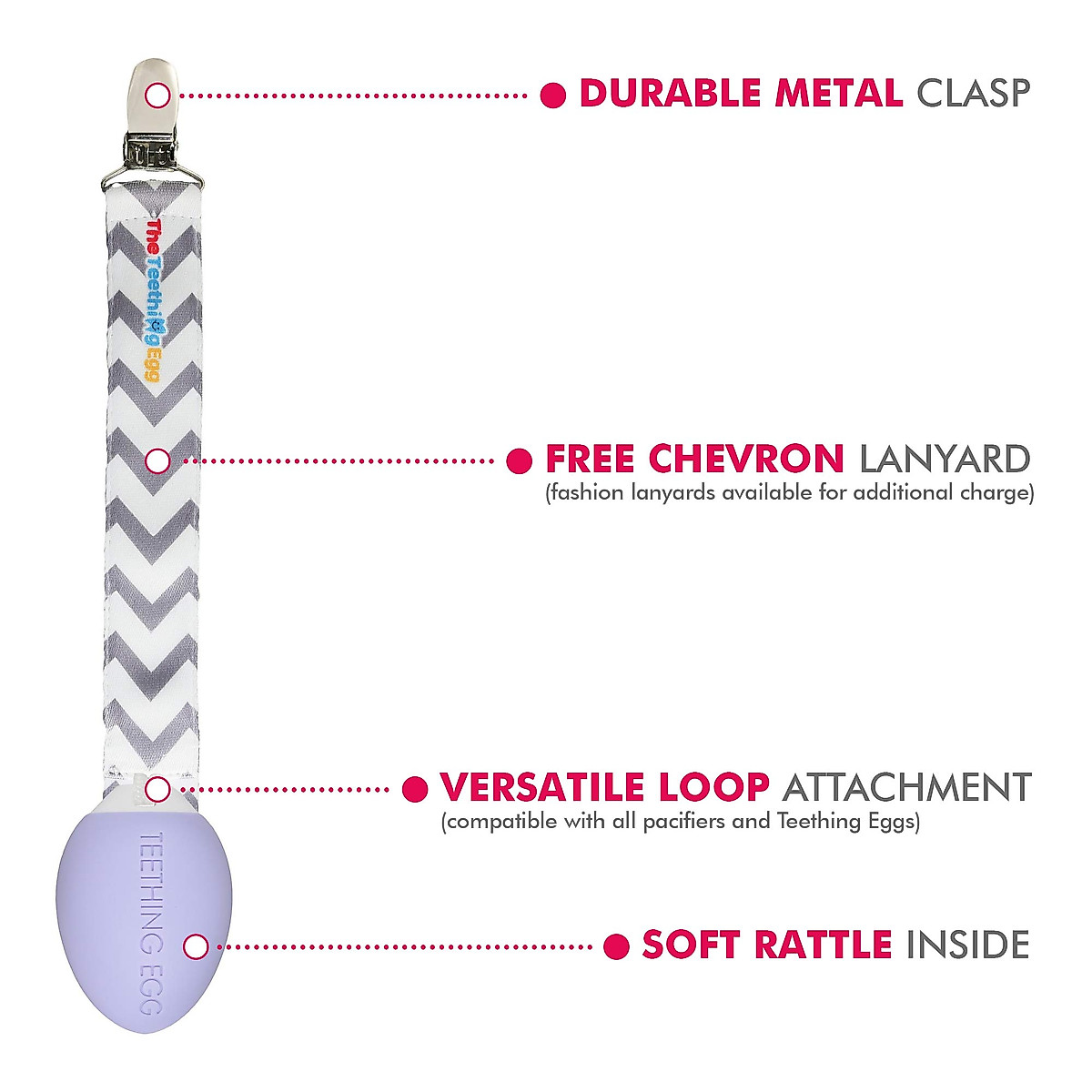 The Official Teething Egg Baby Teether Lavender - Teething Toys for Babies 0-6 Months and 6-12 Months Infant Sensory Toys - Top Baby Shower and Registry Gift