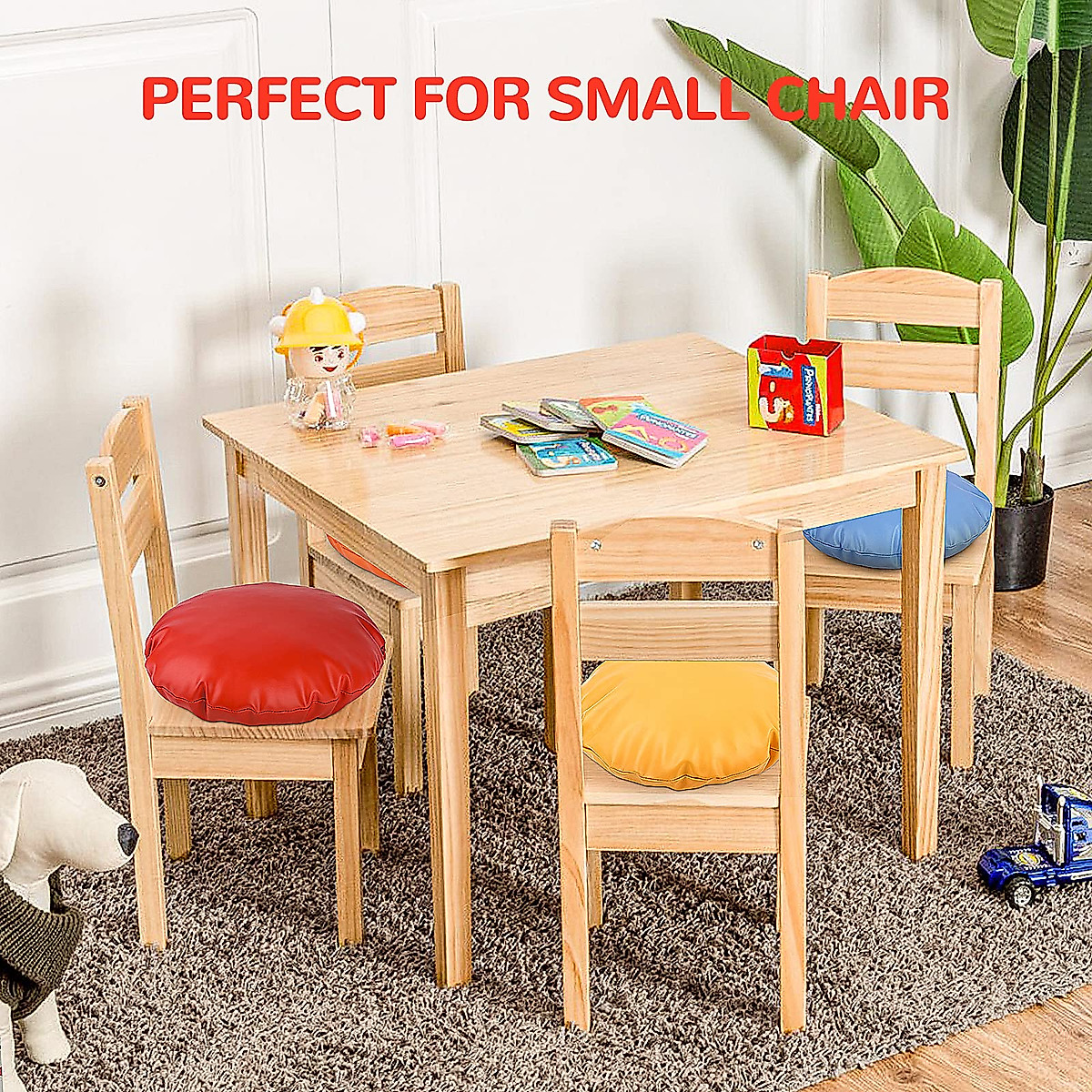 GAMENOTE Round Floor Cushions for Classroom - Comfy Memory Flexible Seating Floor Seat Cushion for Kids Distance Learning (6 Pieces)