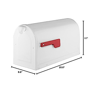 Architectural Mailboxes 7900W-10 MB2 Post Mount Mailbox, Large, White