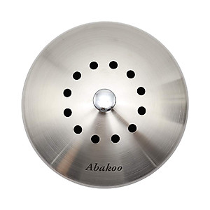 Abakoo 1.8 Gallon Compost Bin Container Kitchen Compost Bin, Compost Pail with Stainless Steel Lid, Countertop Kitchen Trash Can (includes totally 2 filters)