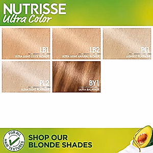 Garnier Nutrisse Ultra Color Nourishing Permanent Hair Color Cream, PL1 Ultra Pure Platinum (1 Kit) Blonde Hair Dye (Packaging May Vary)