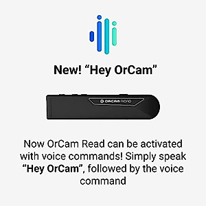 OrCam Read Smart - AI Assistive Reader - Including Smart Reading Feature- for Anyone Who is Exposed to Large Amounts, Bundled with OrCam Bluetooth Earbuds, Orcam Battery Pack and HogoR Cleaning Cloth