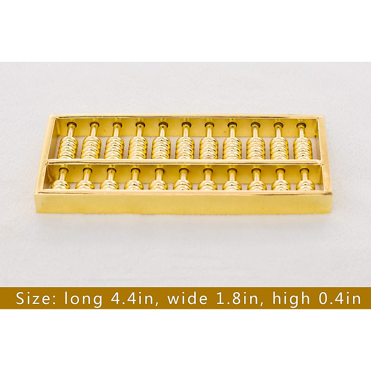 Brass Statu BRABUD Mini Copper Abacus Decoration Chinese Calculator Math Calculating Tool for Kids Adult Collection WQ018
