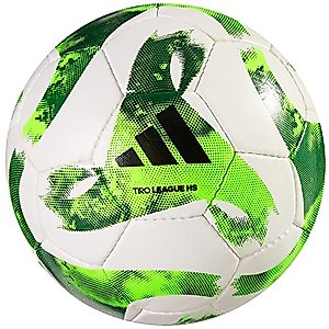 adidas Unisex-Adult Tiro Match Soccer Ball, White/Team Green/Team Solar Green/Black, 4