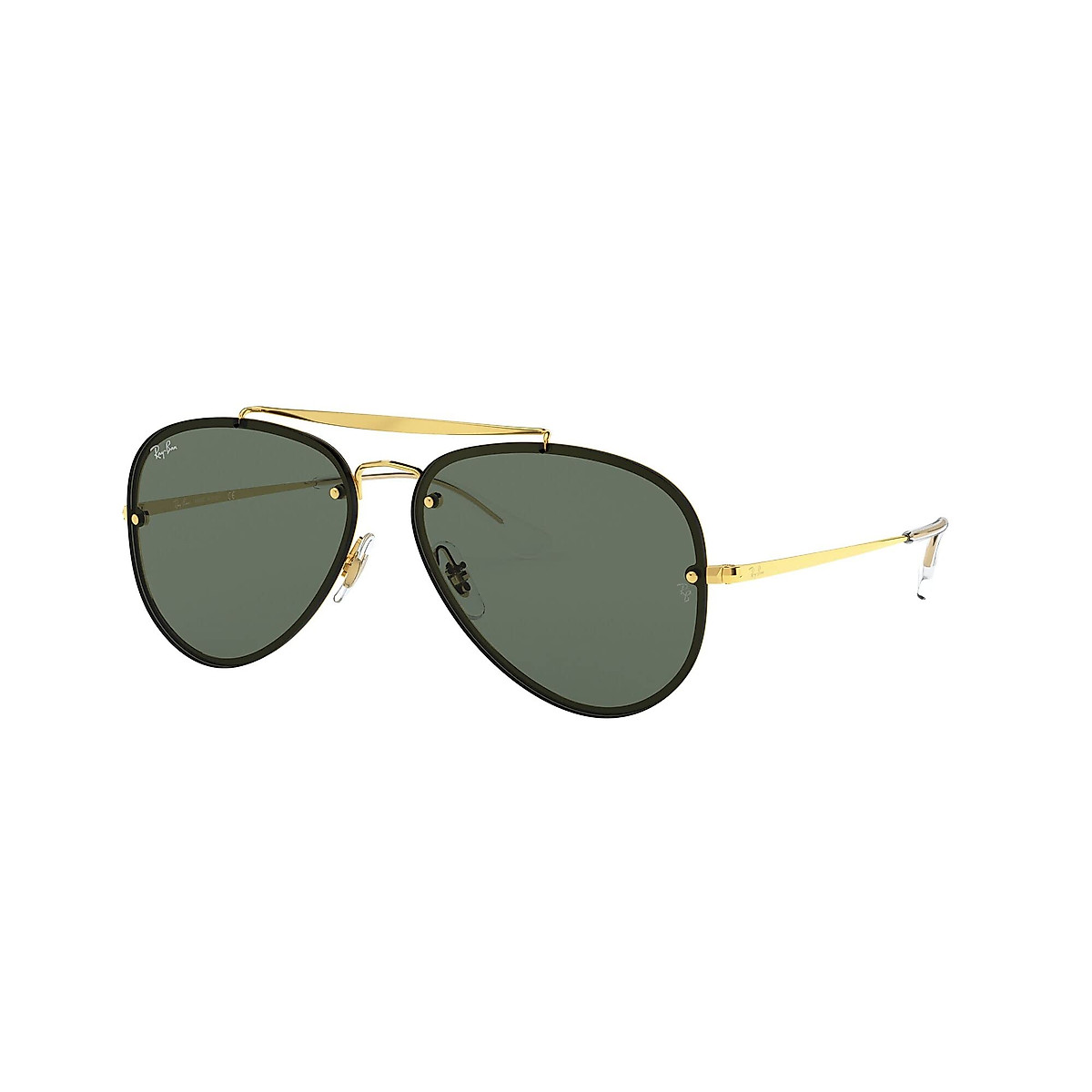 Ray-Ban RB3584N Blaze Aviator Sunglasses, Gold/Dark Green, 61 mm