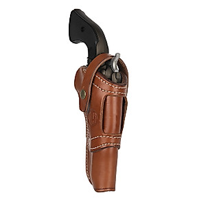 1791 GUNLEATHER Single Six Holster - Ambidextrous Leather Revolver Holster, Fits Ruger Wrangler, Heritage Rough Rider, Colt SSA and Similar Six Gun Pistols (Size 5.5) Brown