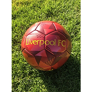 Liverpool FC Soccer Ball Size 5 Futbol Official Licensed Red and Gold 2020 Great for Kids, Players, Trainers, Coaches Gift