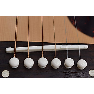 Vencetmat Acoustic Guitar Bridge Saddles, Fit for 74mm & 72mm Bridge Slot, Pure Complete Bone, Ivory Color, 4 Pack