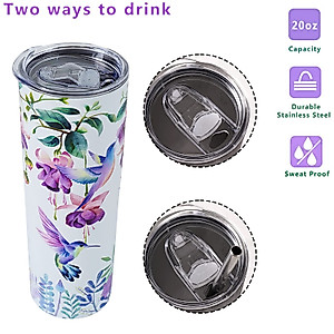 Mofvugz Hummingbird Tumbler-Hummingbird Gifts for Women,Bird gifts for Bird Lovers Women,Bird Watching Gifts-Hummingbird Decor-Gift Ideas,for Women-Hummingbirds Floral