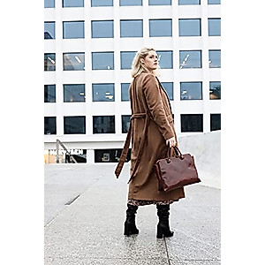 Time Resistance Leather Handbag Top Handle Bag Purse for Women