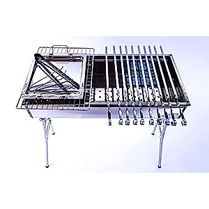 Stainless Steel Charcoal Grill Kebab BBQ Portable Mangal