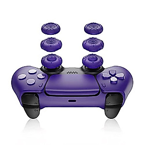 GeekShare Thumb Grip Caps for Playstation 5 Controller, Thumbsticks Cover Set Compatible with Switch Pro Controller and PS4 PS5 Controller, 3 Pairs / 6 Pcs (Purple)