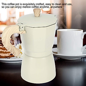 Faint Yellow Coffee Pot Ergonomic Coffee Maker without Hurting Hands for Office for Home(Seiko No. 6 pot 300ML light yellow)