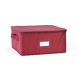 Covermates Keepsakes - Zip-Top Storage Box - Heavy Duty Polyester- Reinforced Handles - Stackable Design - Indoor Storage-Scarlett Red
