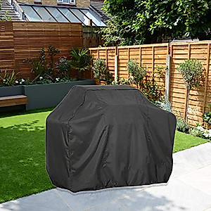 Mayhour Waterproof BBQ Cover, Black Large Outdoor Gas Grill Cover,UV,Dust,Rip,Fade Weather Resistant,Heavy Duty Barbecue Protector, Fits Weber,Char Broil,Nexgrill Brinkmann,Holland and Jenn Air 39in