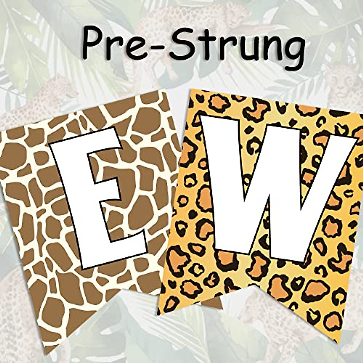Let's Get Wild Banner - Fun Jungle Safari Party Decorations