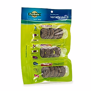 PetSafe Rawhide Treat Ring Refills, Breakfast, Lunch and Dinner, Size B- Variety Pack of Replacement Treats for PetSafe Busy Buddy Treat Ring Holding Toys