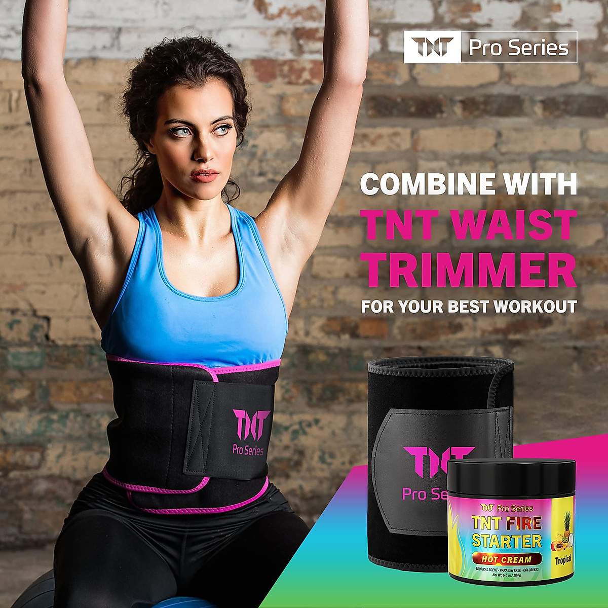 TNT Firestarter Workout Enhancer Sweat Gel: Hot Cream for Tummy Belly Firming, Sweet Scent - Thigh & Arm Hot Sweat Cream: Exercise Thermogenic Cream for Men & Women, Skin Tightening Heat Lotion